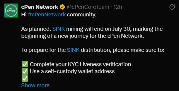 INK Token Mining Ends July 30: Price Prediction and Listing
