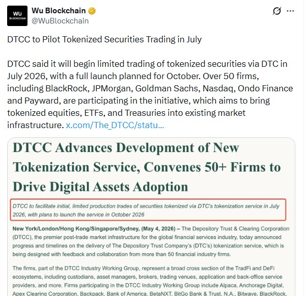 DTCC Tokenized Securities Trading Pilot 2026 Full Breakdown