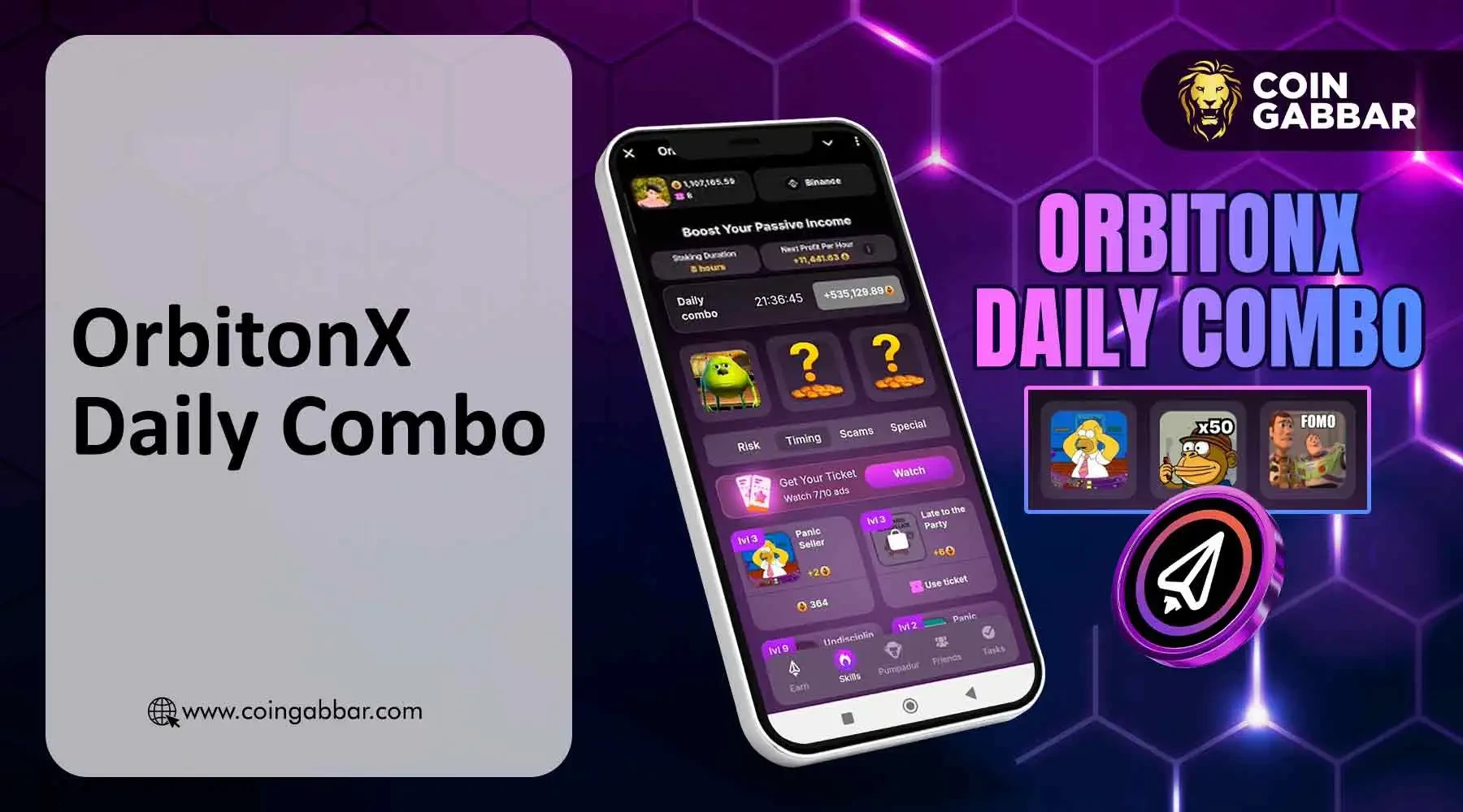 OrbitonX Daily Combo Today 9 November 2024: Play To Earn