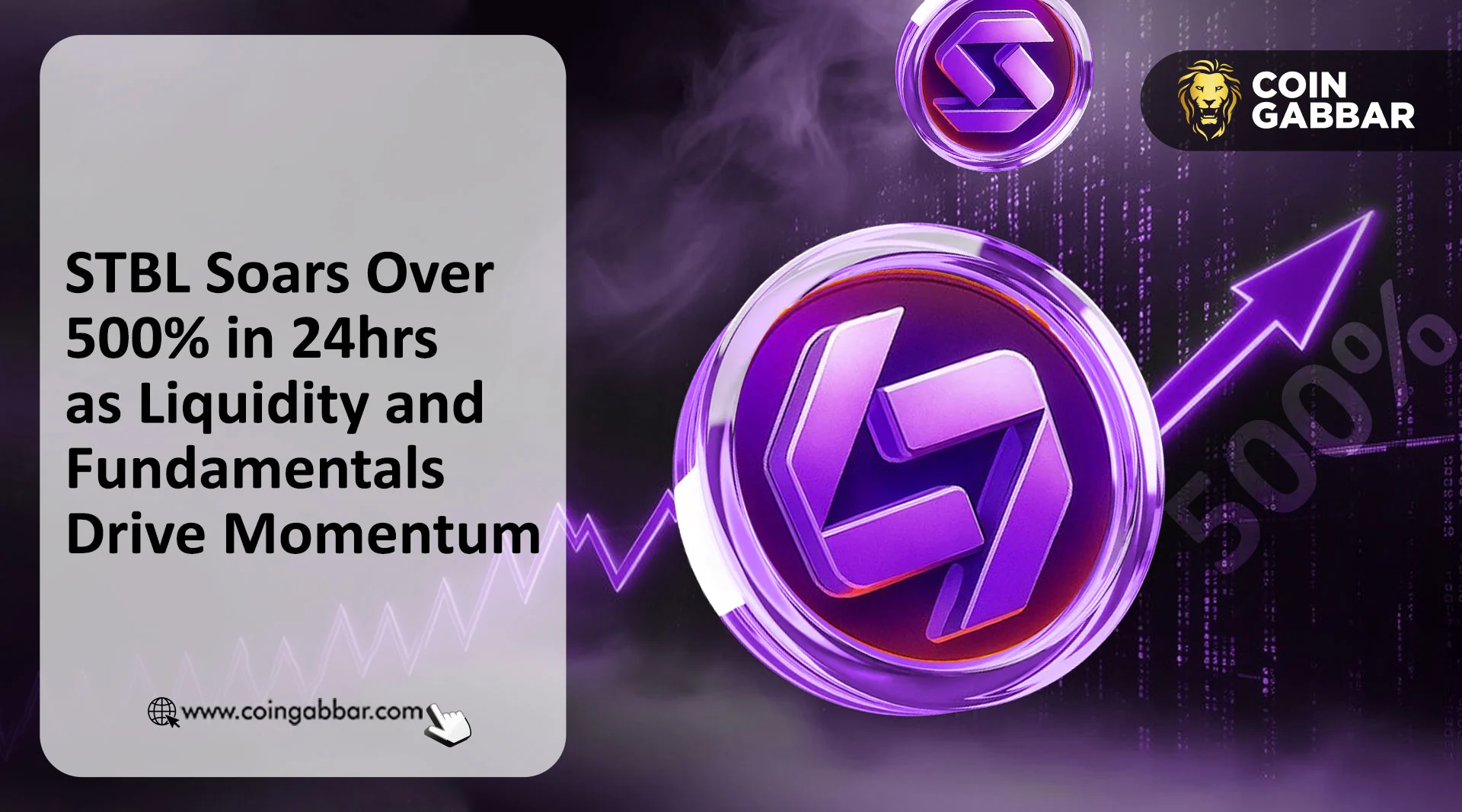 STBL Price Skyrockets 500% in 24h as Volume Hits $472M